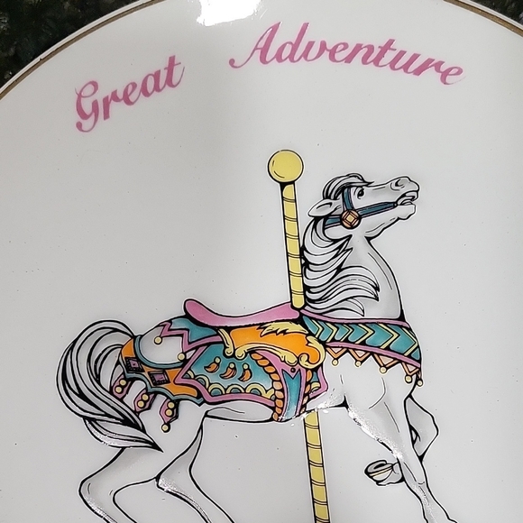 Great Adventure | Art | Vintage Great Adventure Carousel Horse Plate ...
